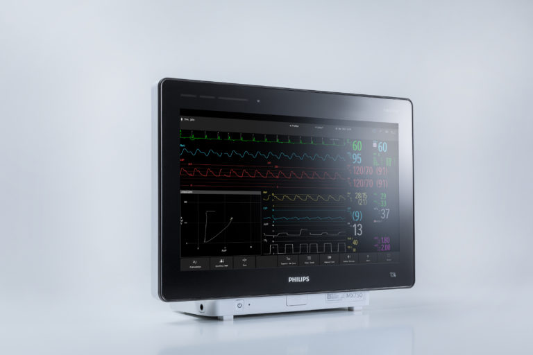 866471-Patientenmonitor-Philips IntelliVue MX750-Frontalansicht leicht ...